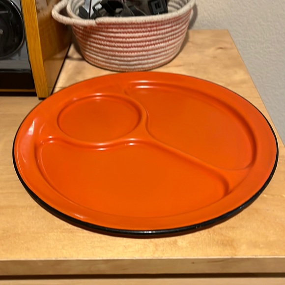 OTTO | Dining | Otto Japan Orange And Black Enameled Plate Vtg ...